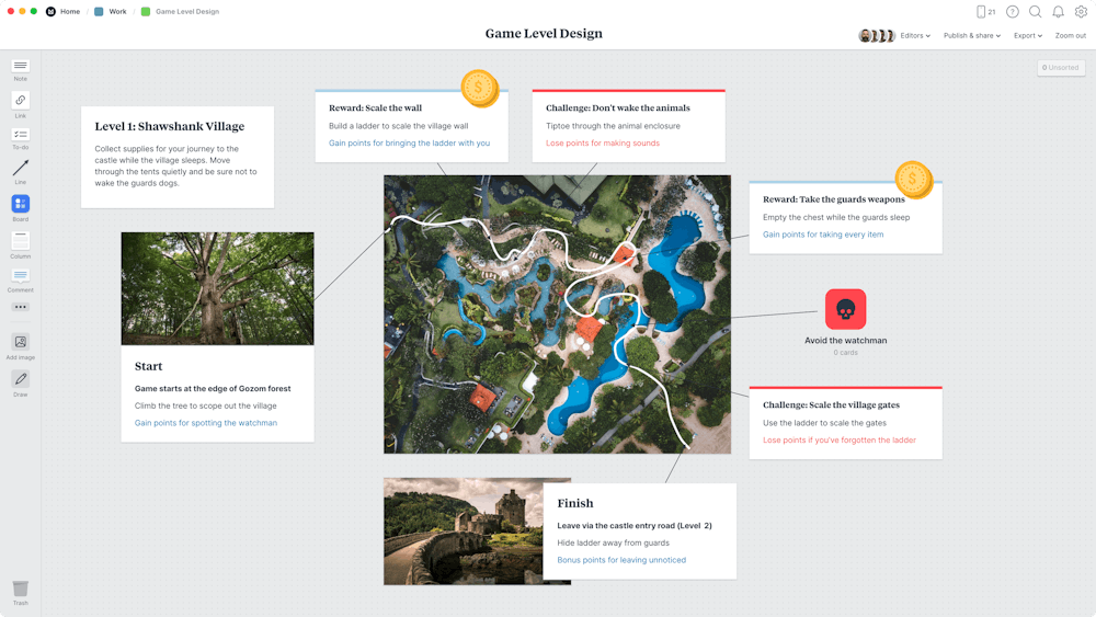 Game Level Design - Template & Example - Milanote