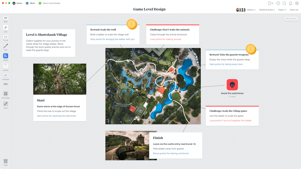 Game Level Design - Template & Example - Milanote
