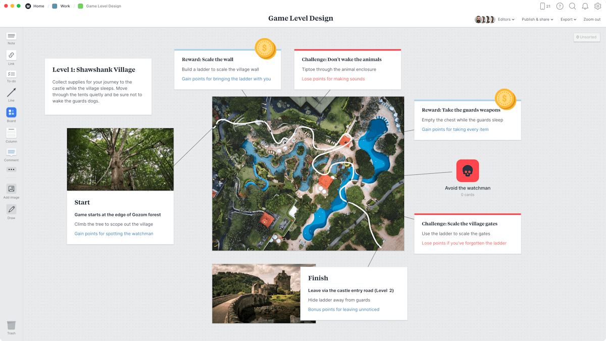Game Level Design - Template & Example - Milanote