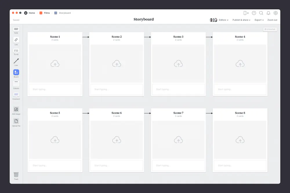 Film & Movie Storyboard - Templates & Examples - Milanote