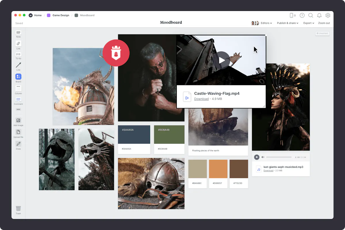 Game Design Moodboard - Free Template & Example - Milanote