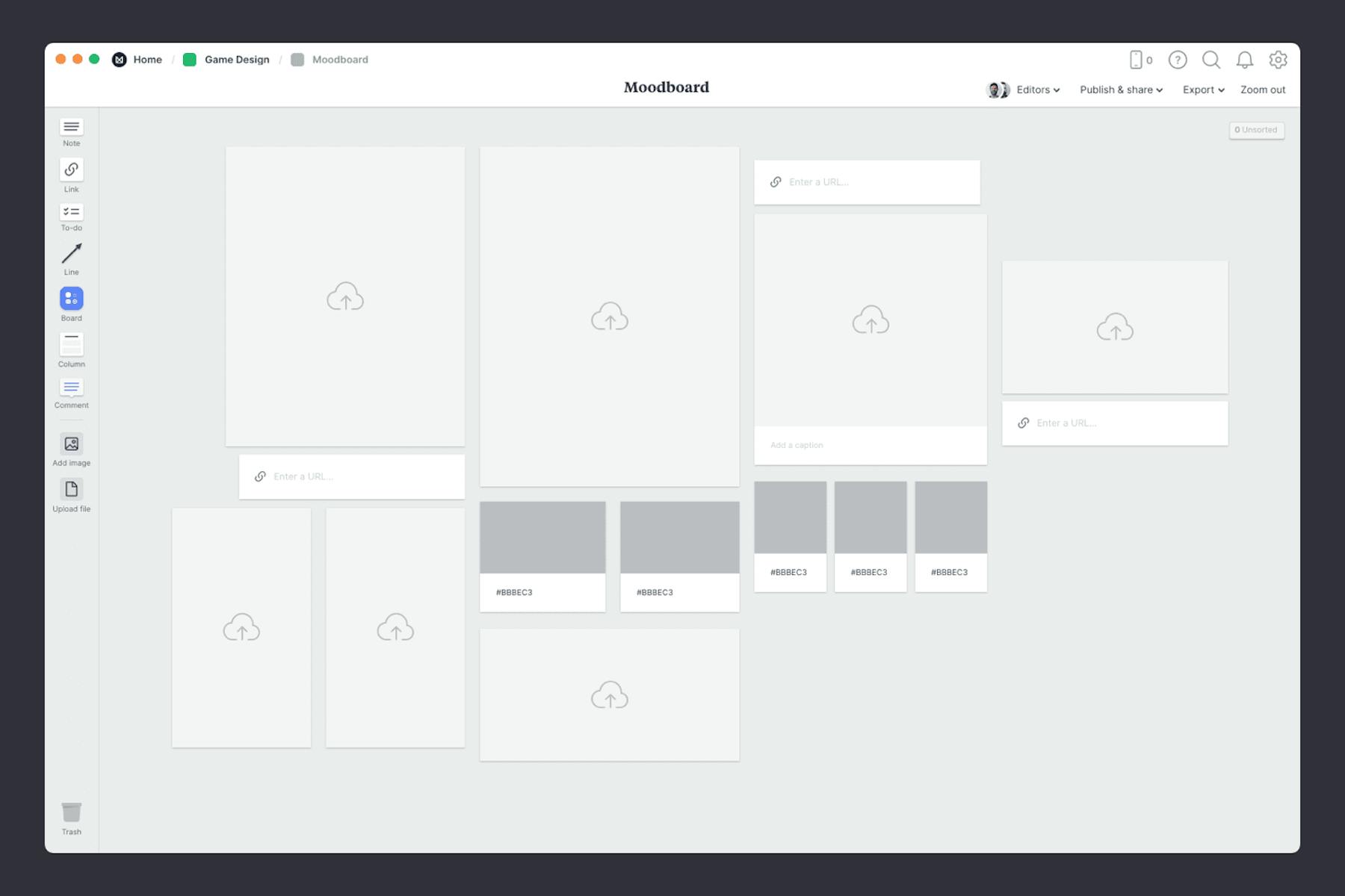 Game Design Moodboard - Free Template & Example - Milanote