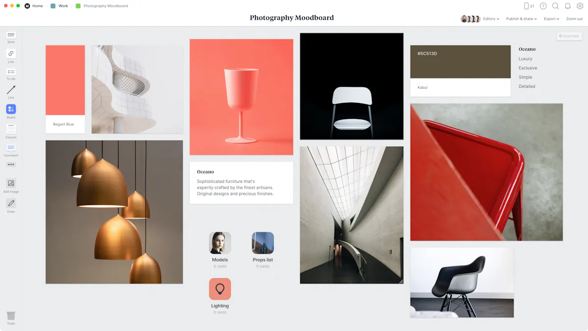 Nine free templates for planning and organizing a photoshoot - Milanote