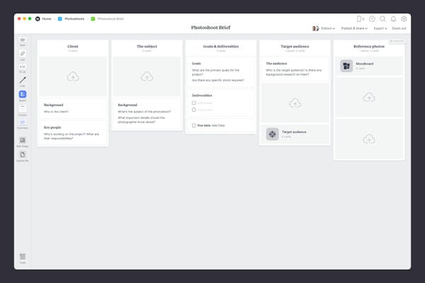 Photoshoot Brief - Template & Example - Milanote