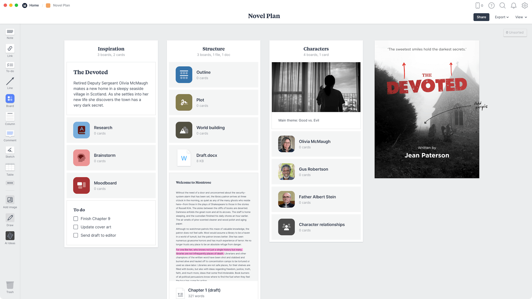 Free Writing App - Creative Writing Software - Milanote