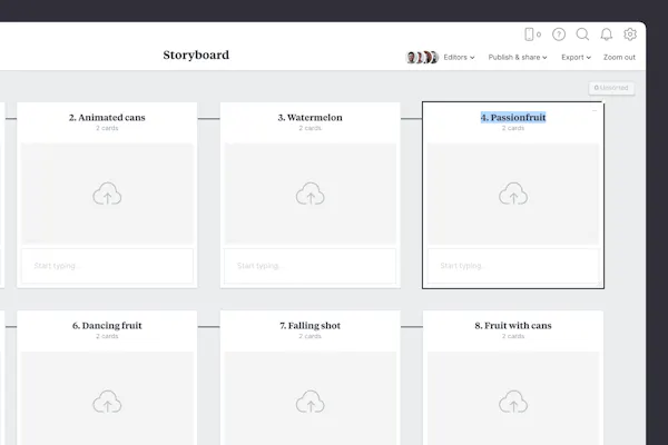 Motion Design Storyboard - Template & Example - Milanote