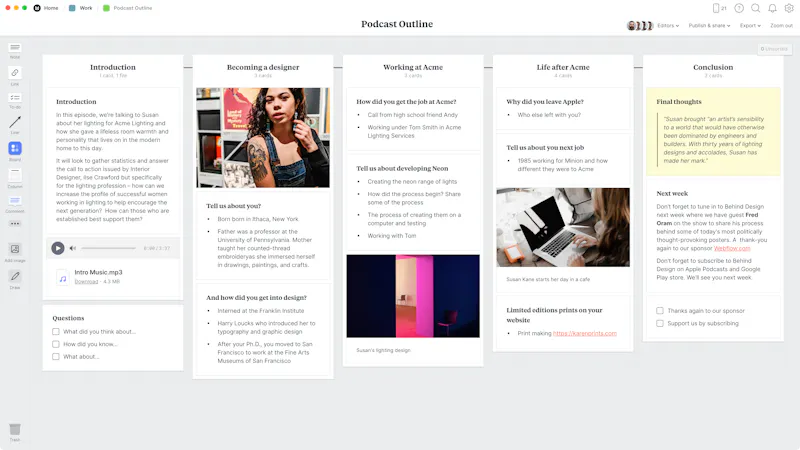 6 Free Templates for Planning a Podcast - Milanote