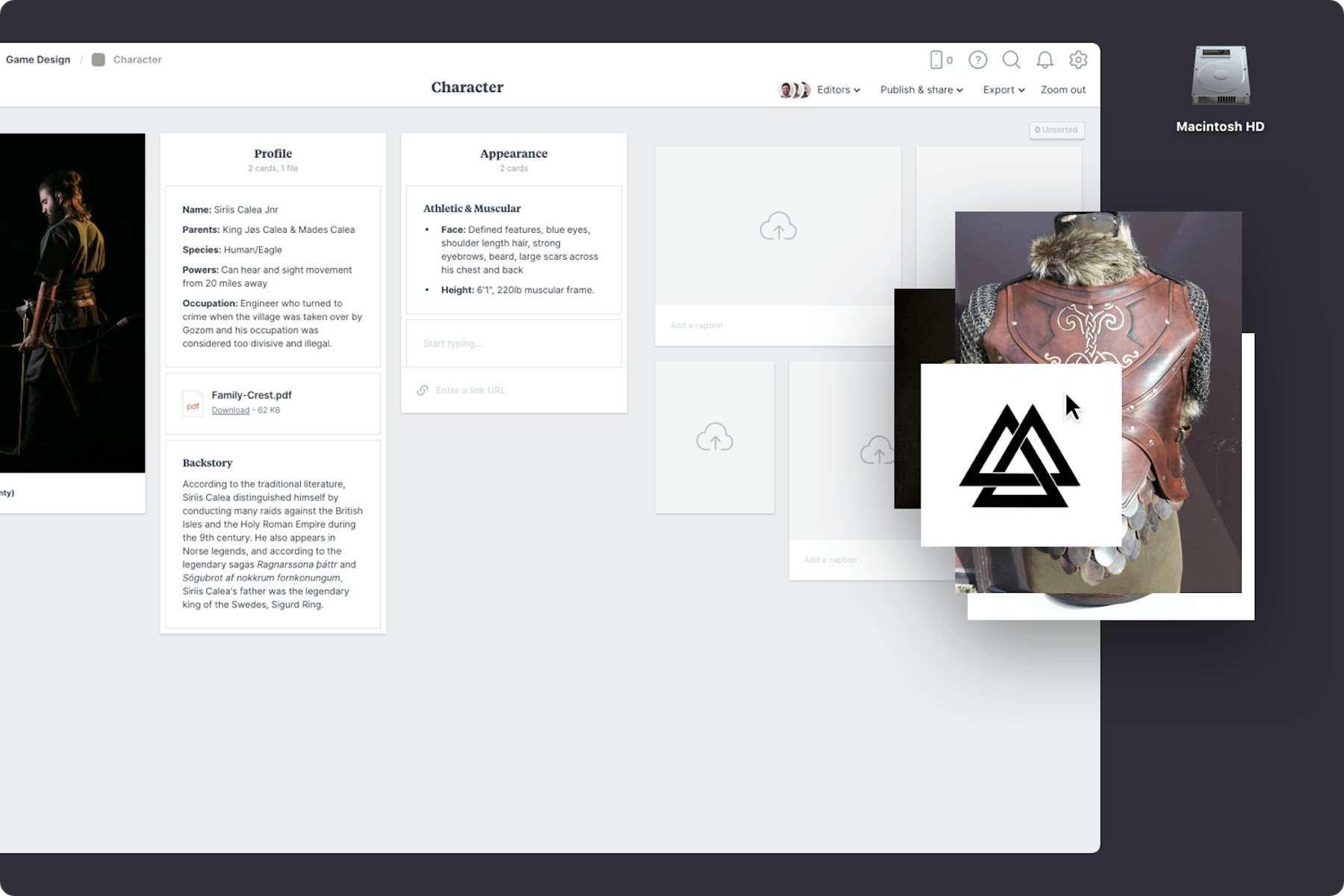 Video Game Character Profile Template & Example - Milanote