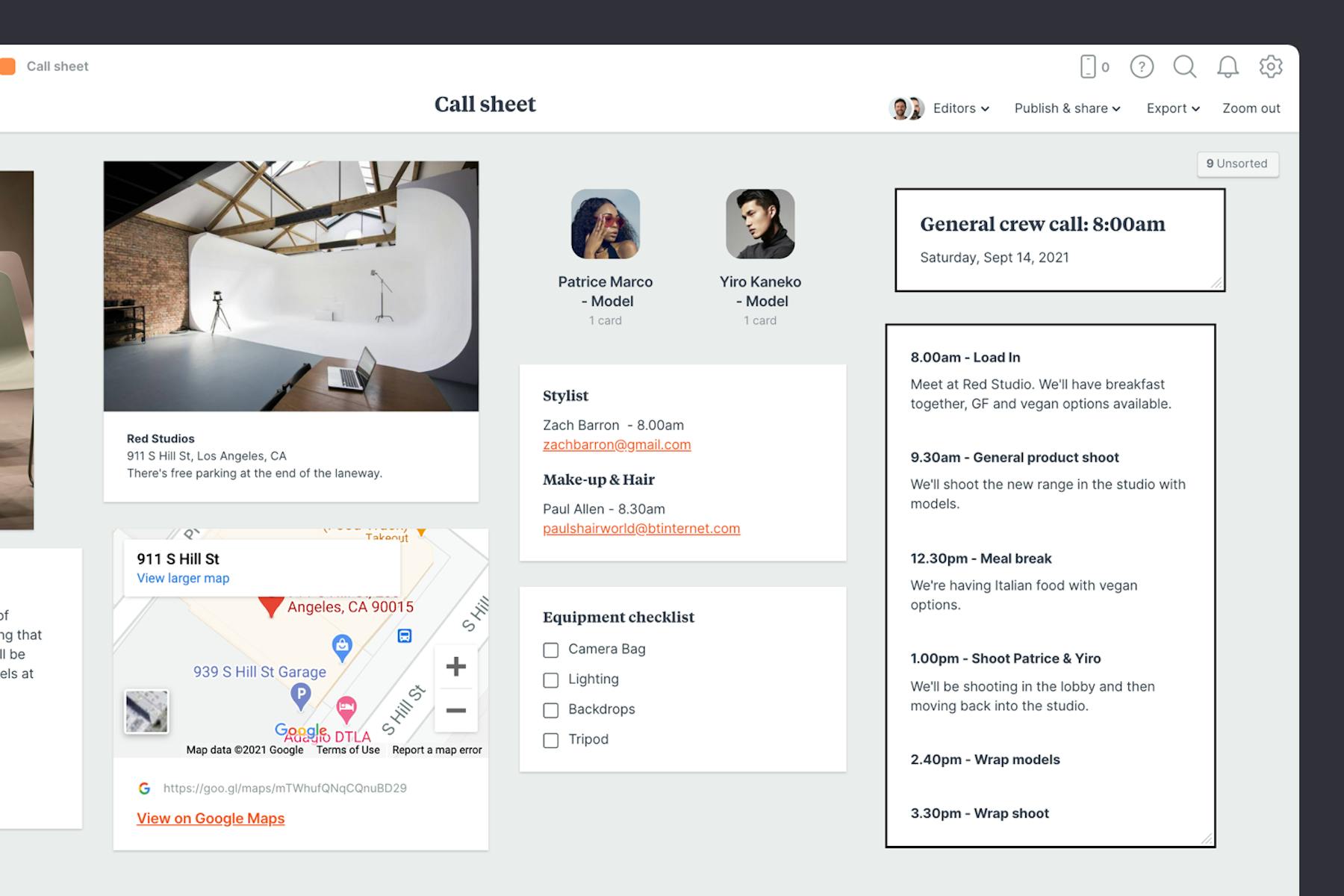 How To Create a Photoshoot Call Sheet: 2025 Step-By-Step Guide
