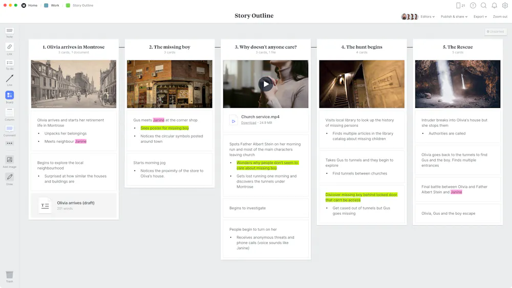 Story Arc Template & Example - Milanote