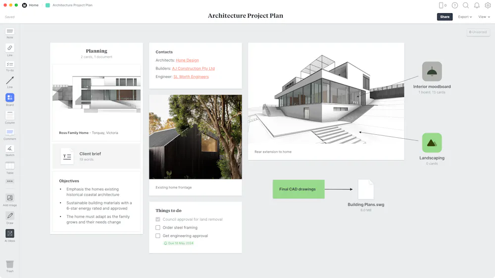 Architecture Project Plan - Free Template & Example - Milanote