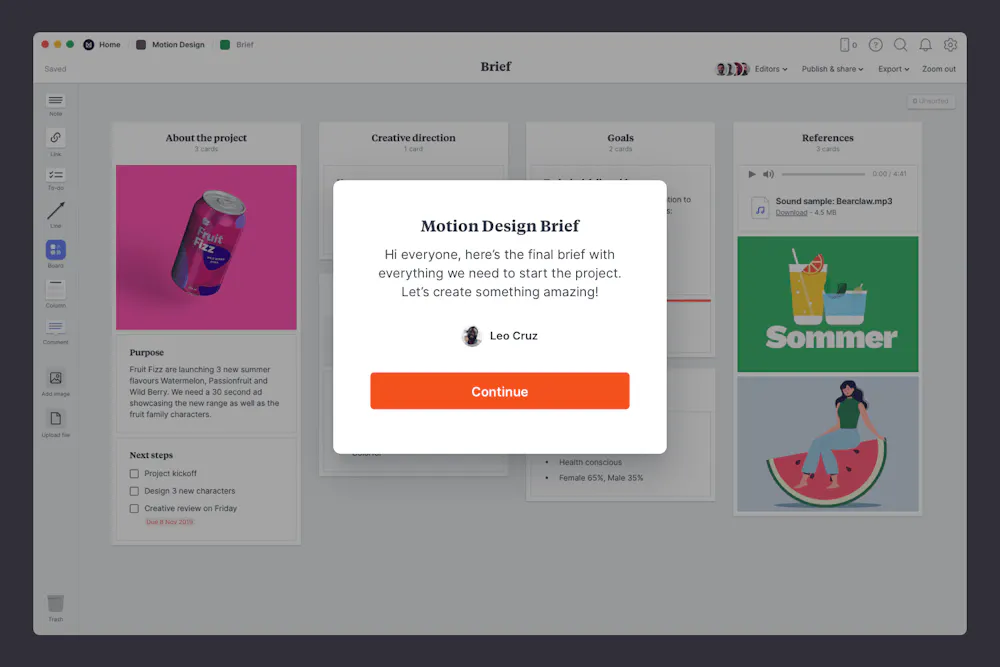 Motion Design Brief – Free Template & Example - Milanote