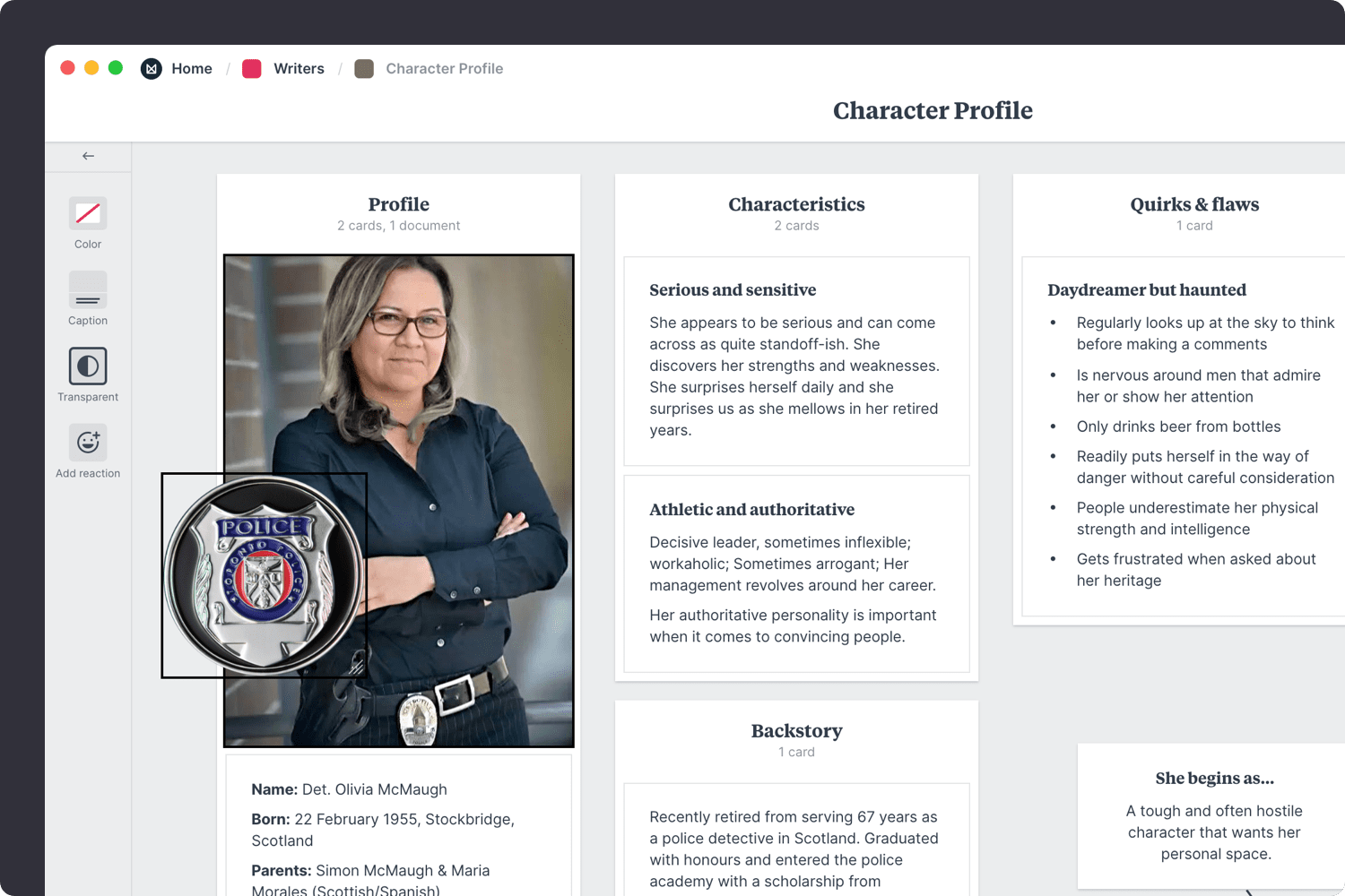 Character Profile - Free Template & Example - Milanote