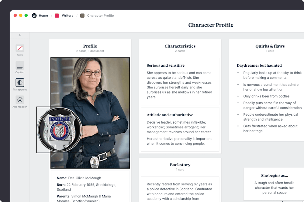 Character Profile - Free Template & Example - Milanote