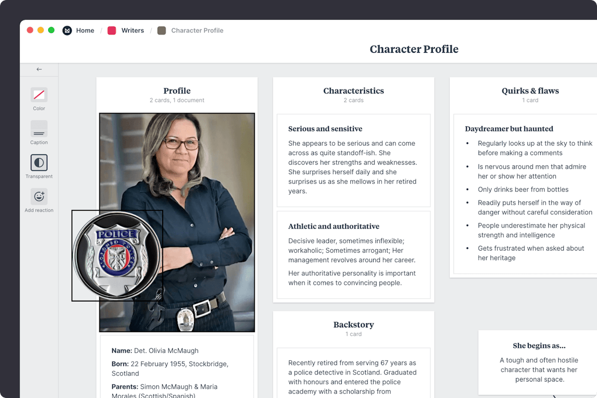 Character Profile - Free Template & Example - Milanote