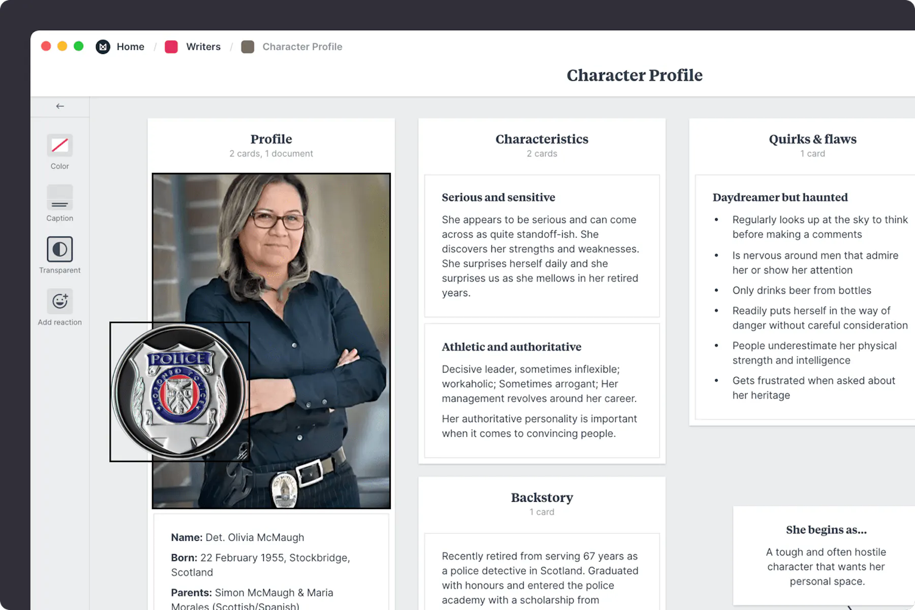 Character Profile - Free Template & Example - Milanote