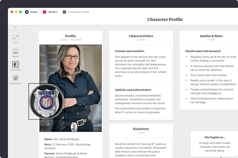 Character Profile - Free Template & Example - Milanote