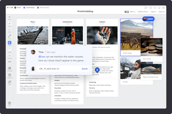 World Building Game Design Template & Example - Milanote