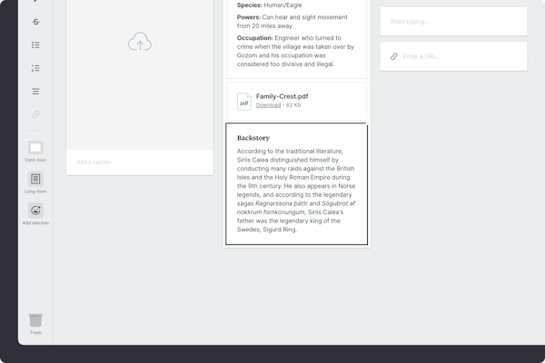 Video Game Character Profile Template & Example - Milanote