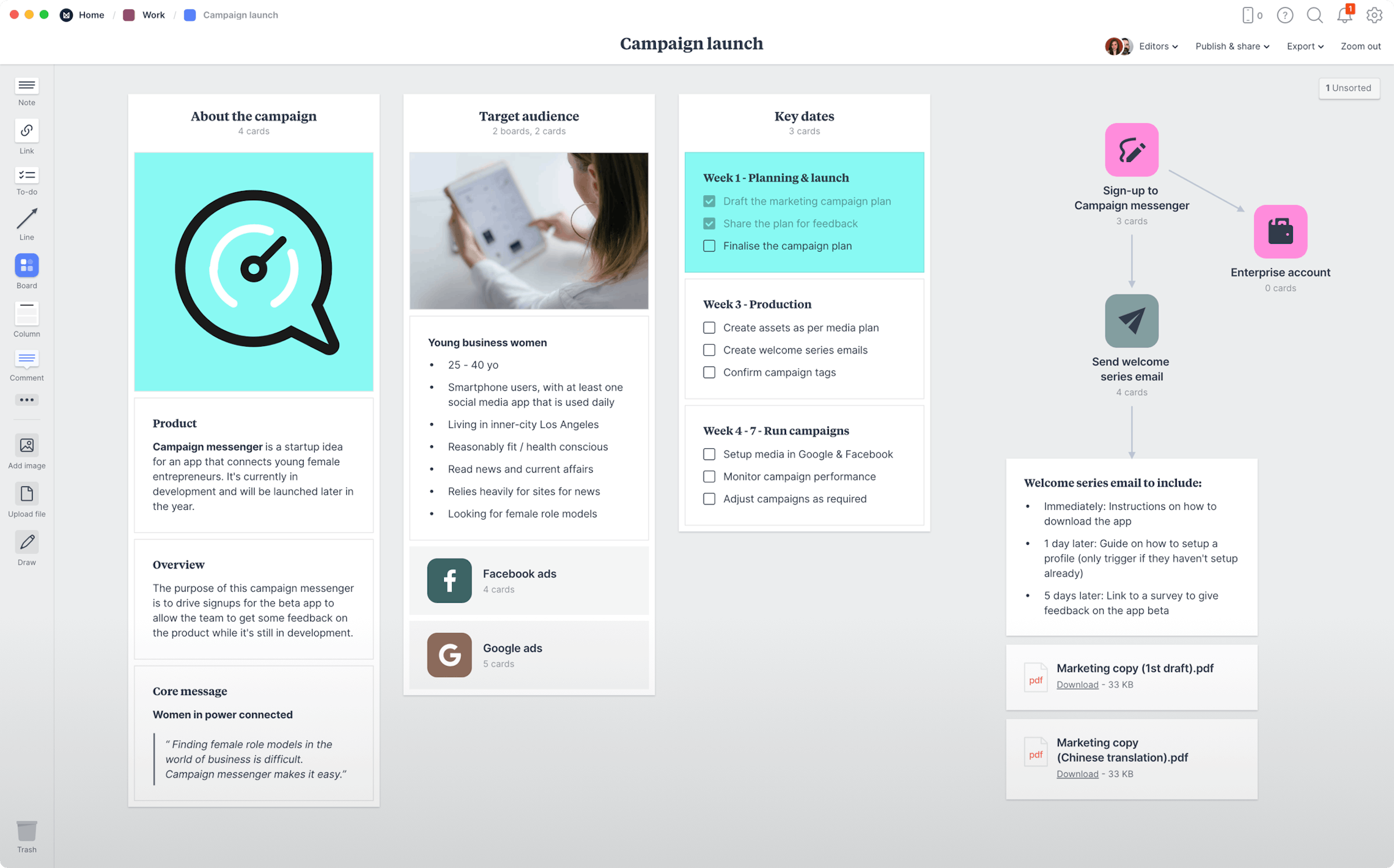 Milanote - the tool for organizing creative projects