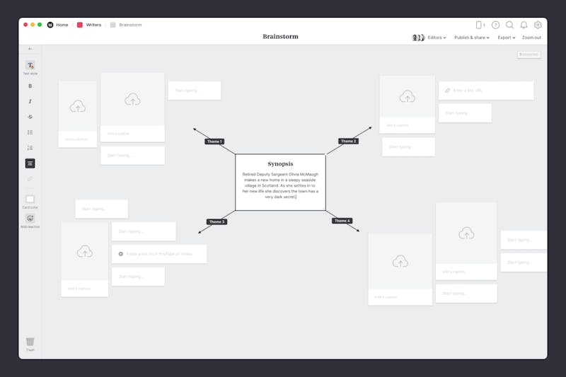 Story Brainstorming - Template & Example - Milanote