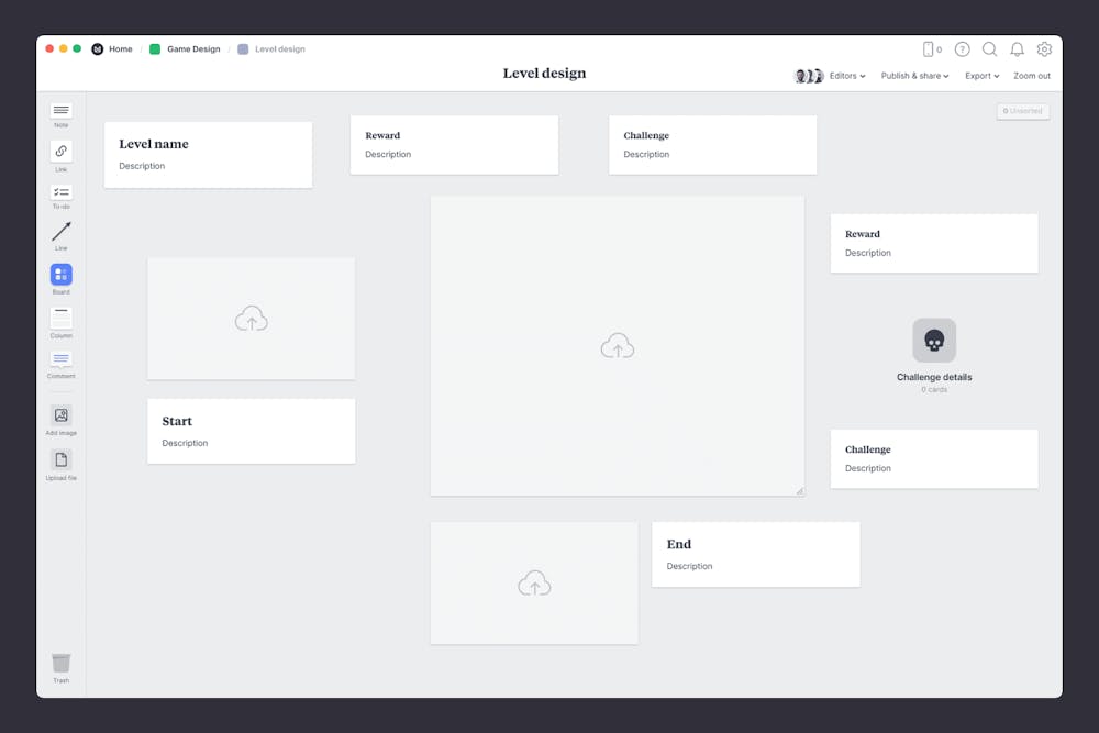 Game Level Design - Template & Example - Milanote
