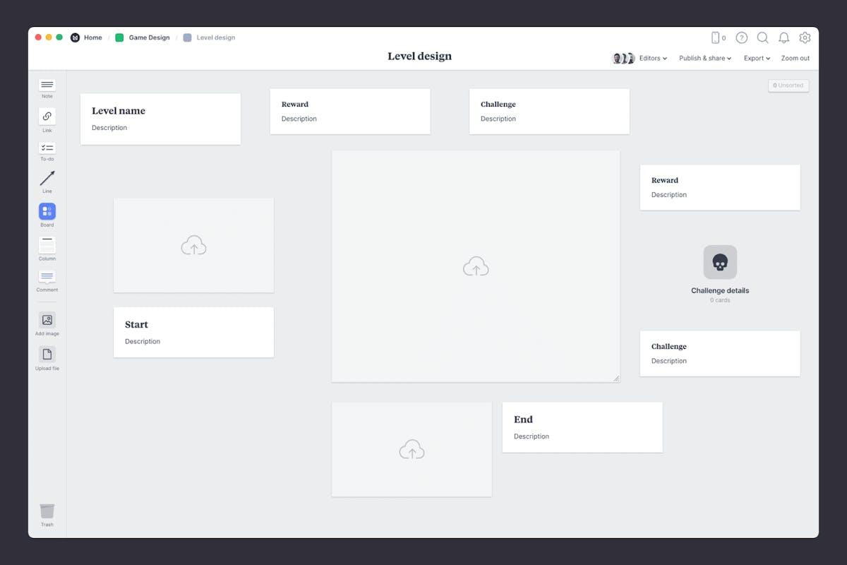 Game Level Design - Template & Example - Milanote