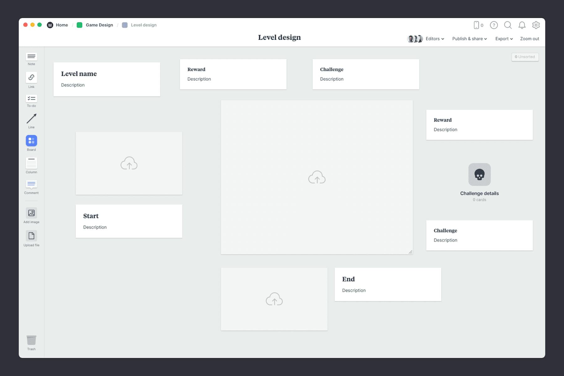 Game Level Design - Template & Example - Milanote