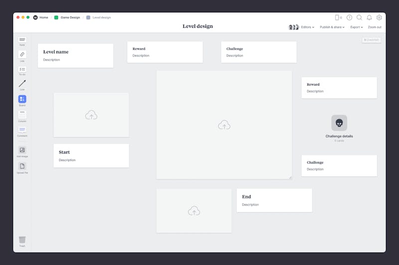 Game Level Design - Template & Example - Milanote