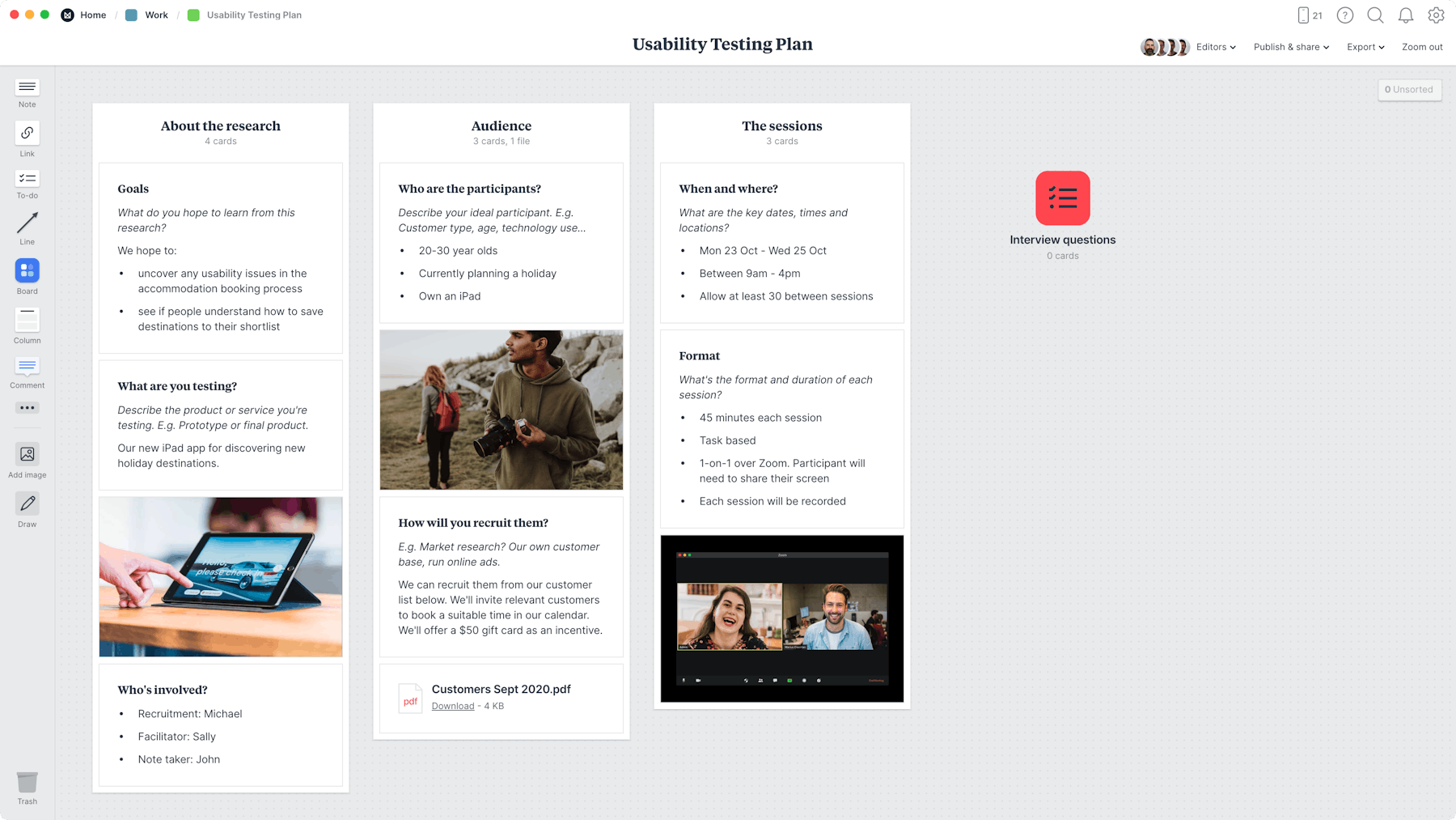 Usability Testing Plan - Free Template & Example - Milanote