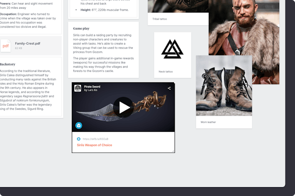 Video Game Character Profile Template & Example - Milanote