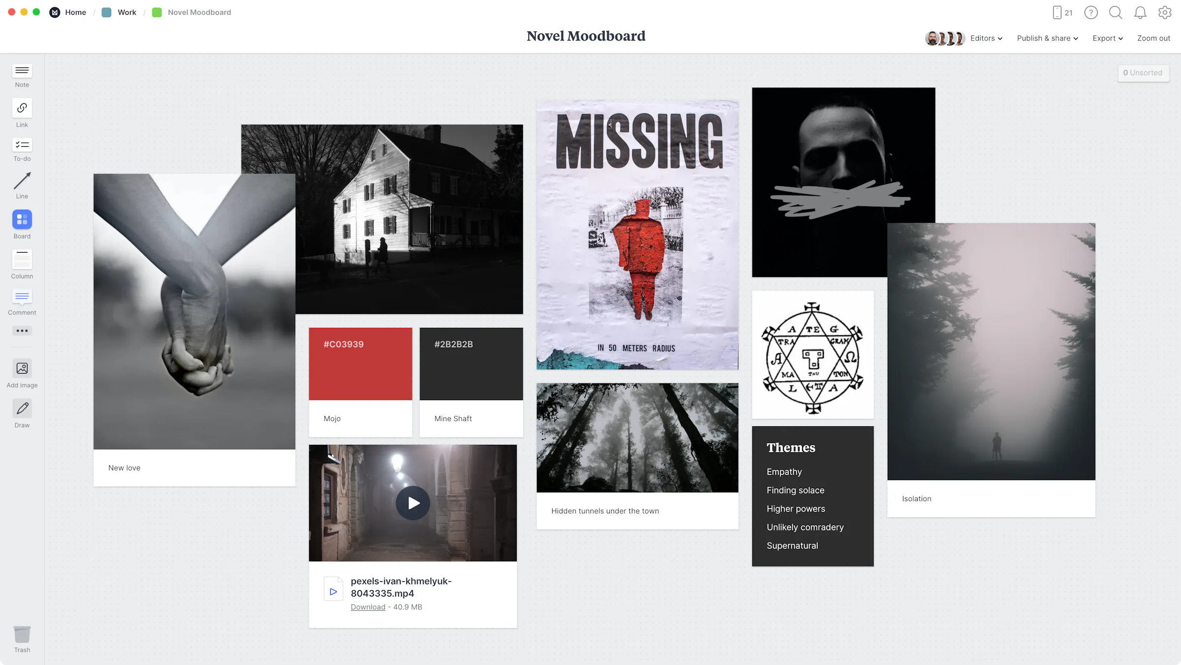 Character Design Moodboard - Free Template & Example - Milanote