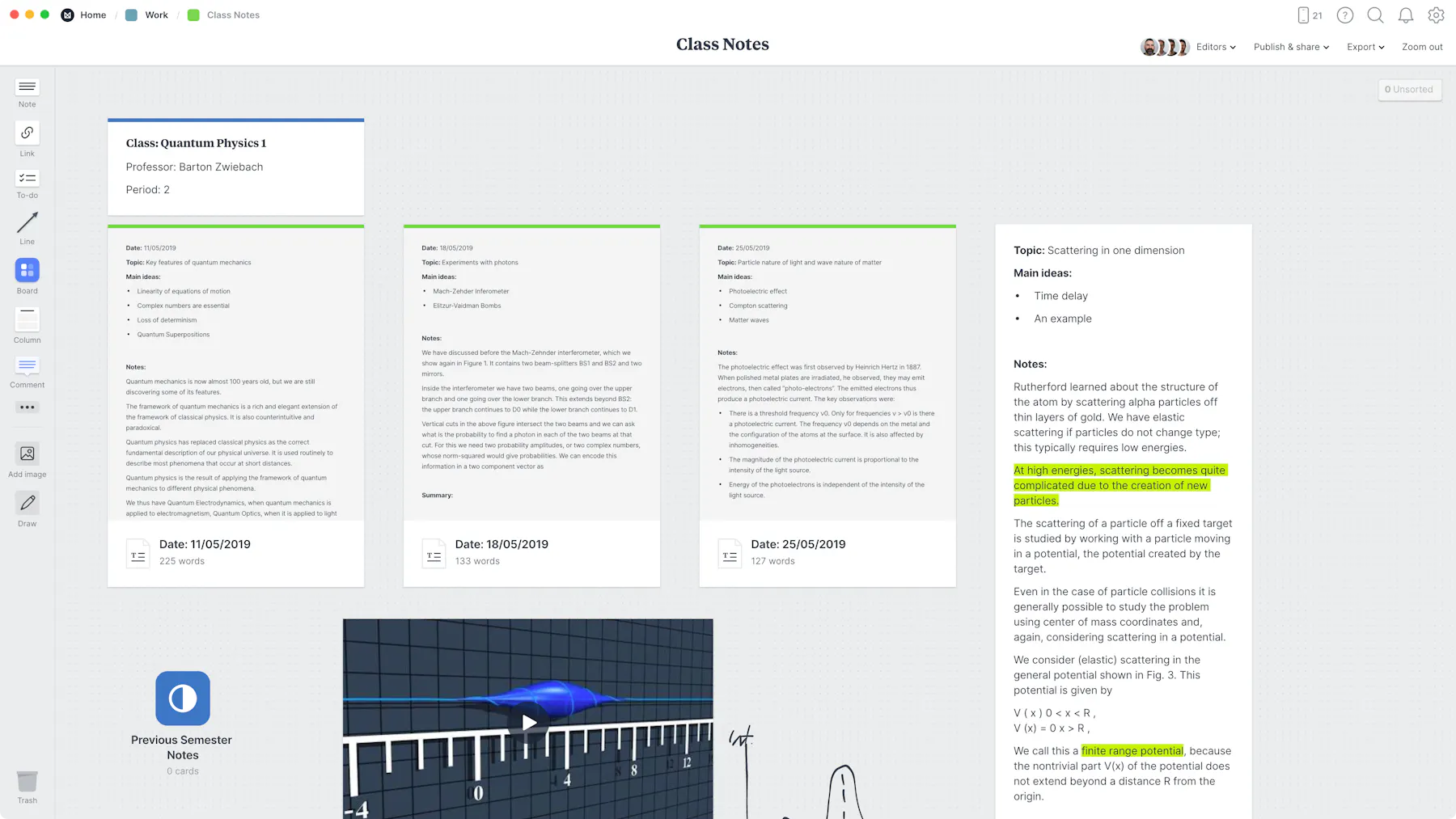 Class Notes for Visual Learners – Free Template & Example – Milanote