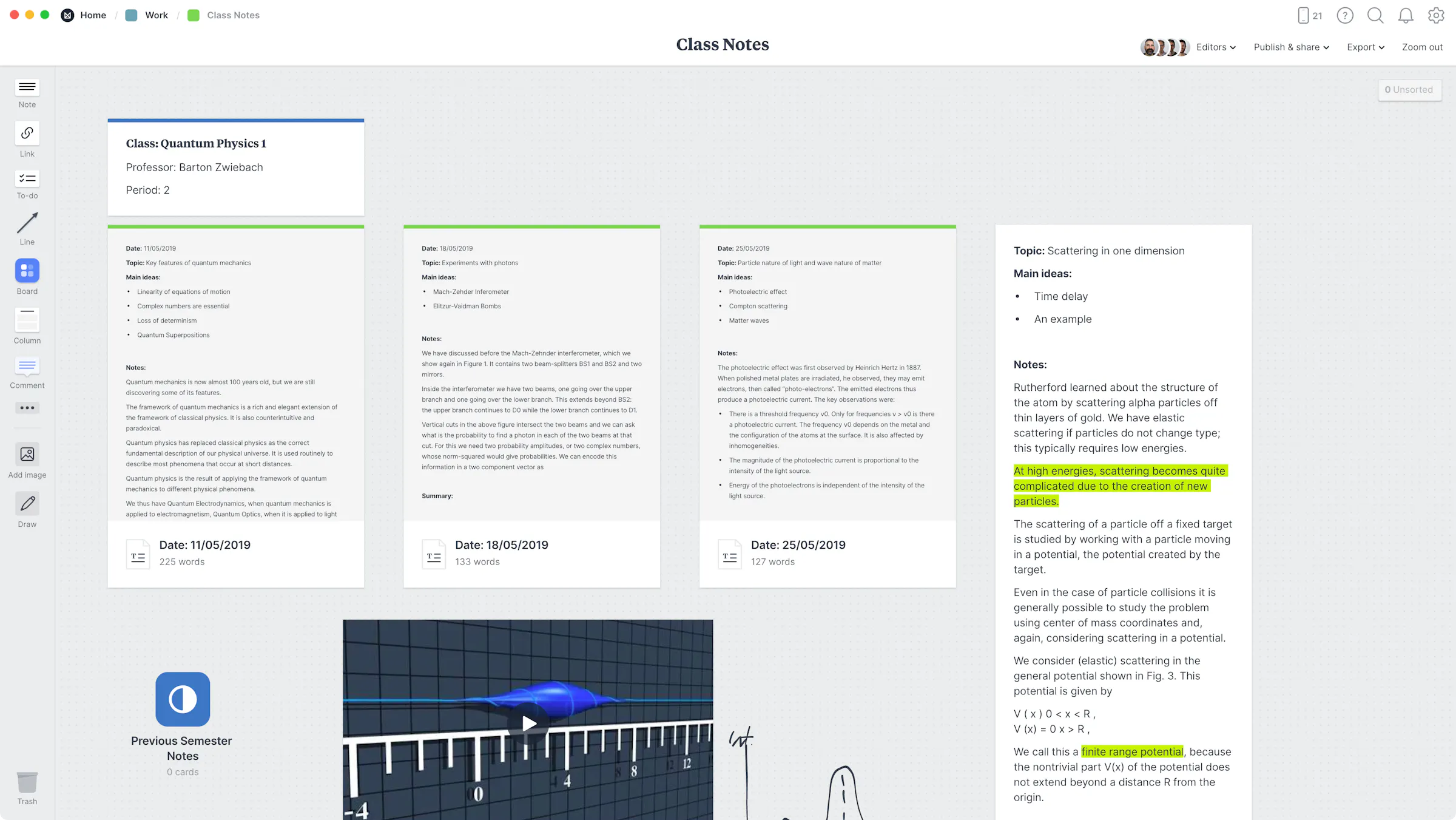 Class Notes for Visual Learners – Free Template & Example – Milanote