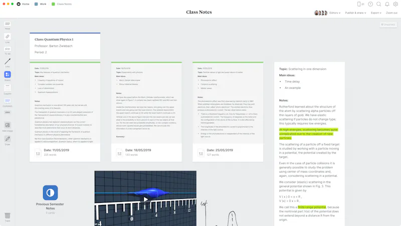 Class Notes for Visual Learners – Free Template & Example – Milanote