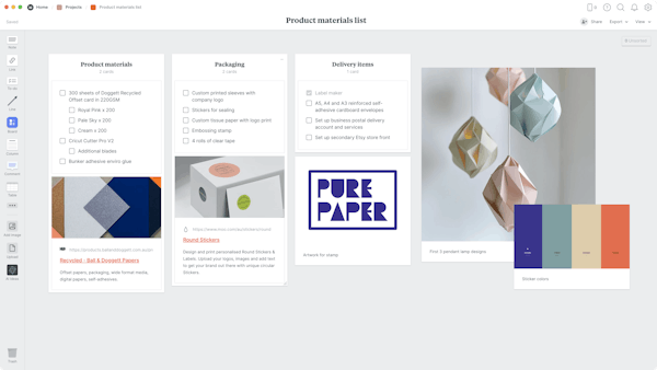 Craft Materials List – Free Template & Example – Milanote