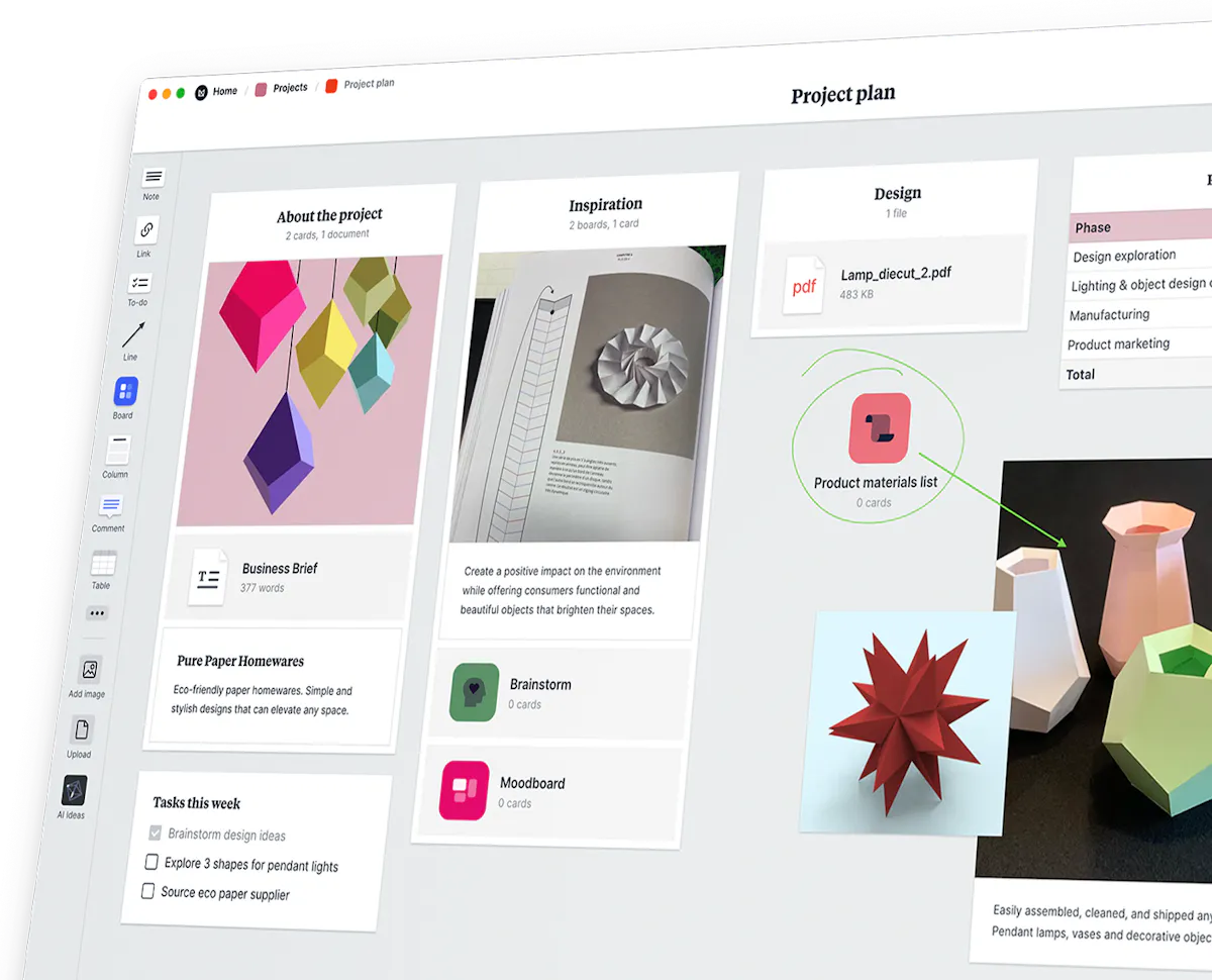 Visual Workspace For Crafters & Makers - Milanote