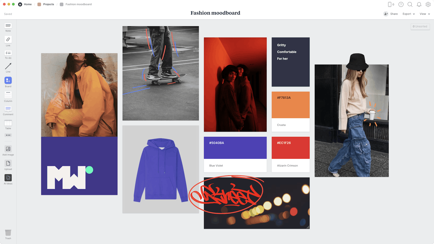 Visual Workspace For Fashion Designers - Milanote