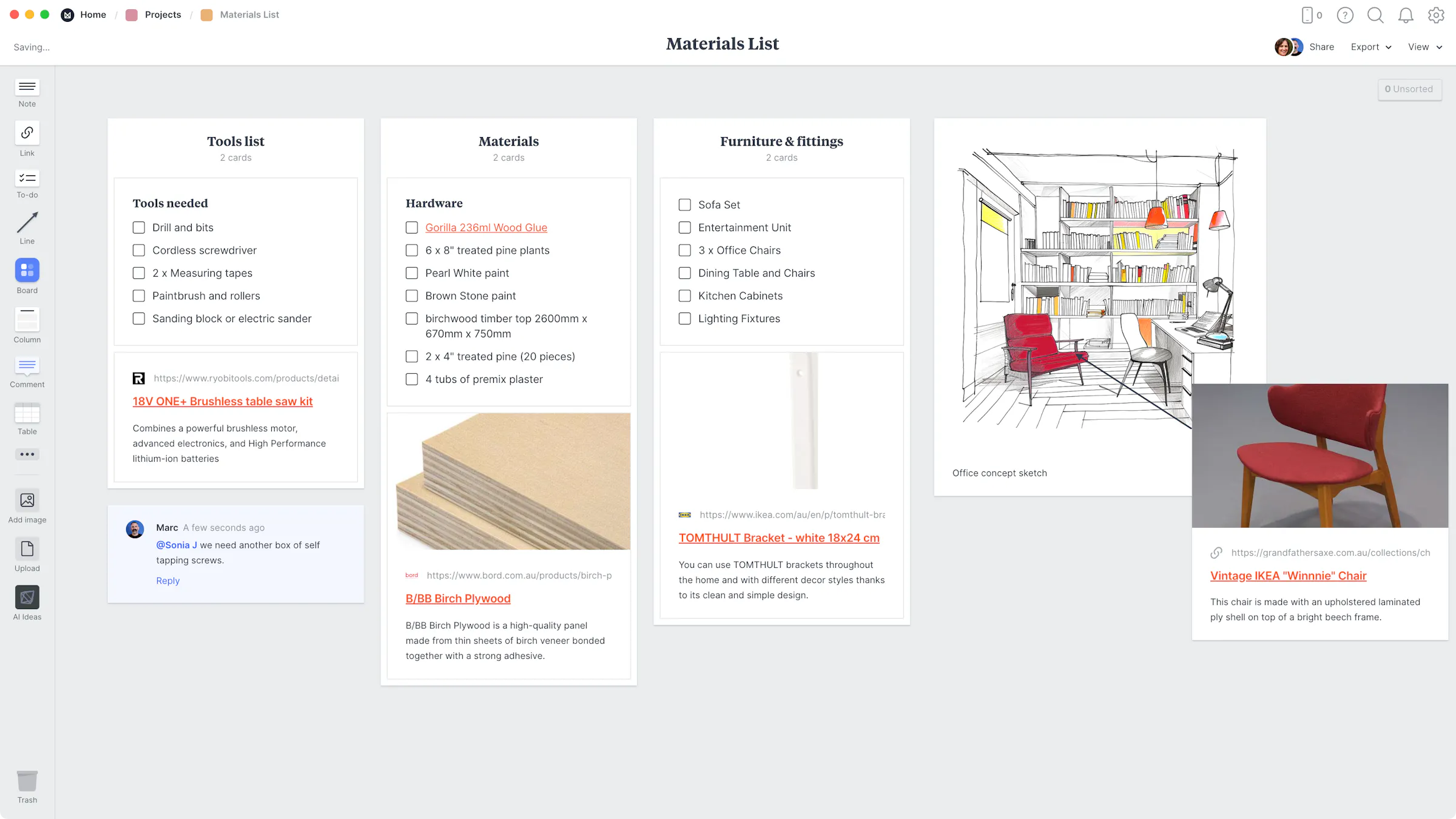 Renovation Materials List - Template & Example - Milanote