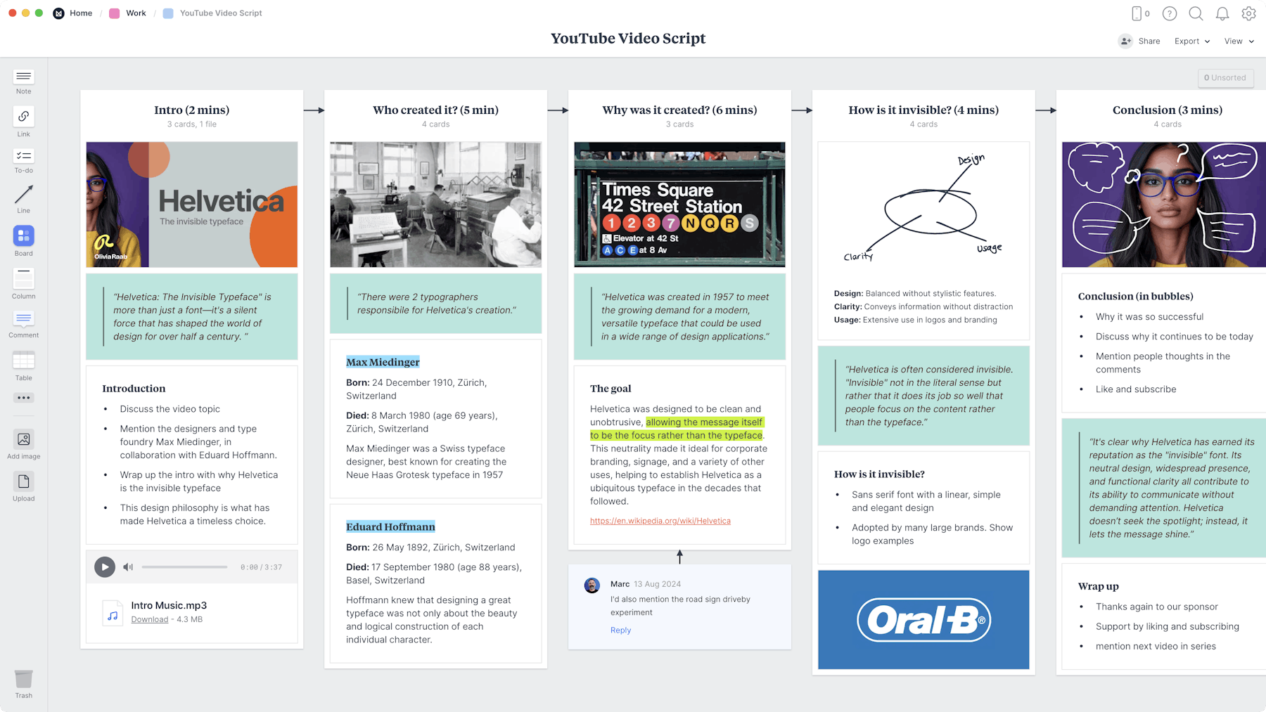 YouTube Video Plan Template & Example - Milanote