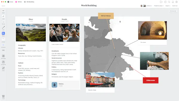 Free World Building Template & Example - Milanote