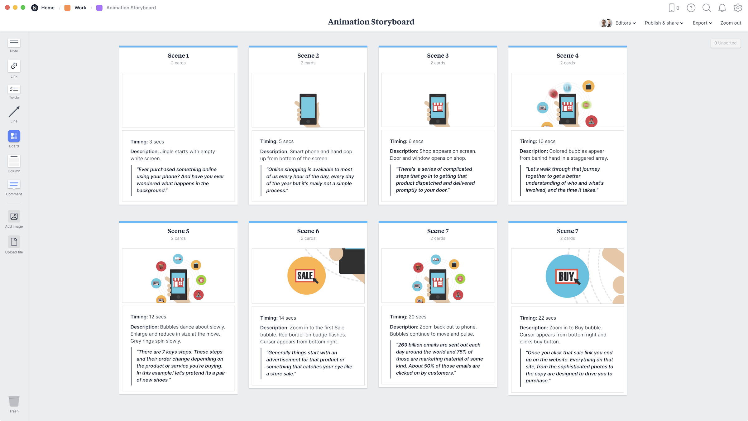 Animation Storyboard - Free Template & Example - Milanote