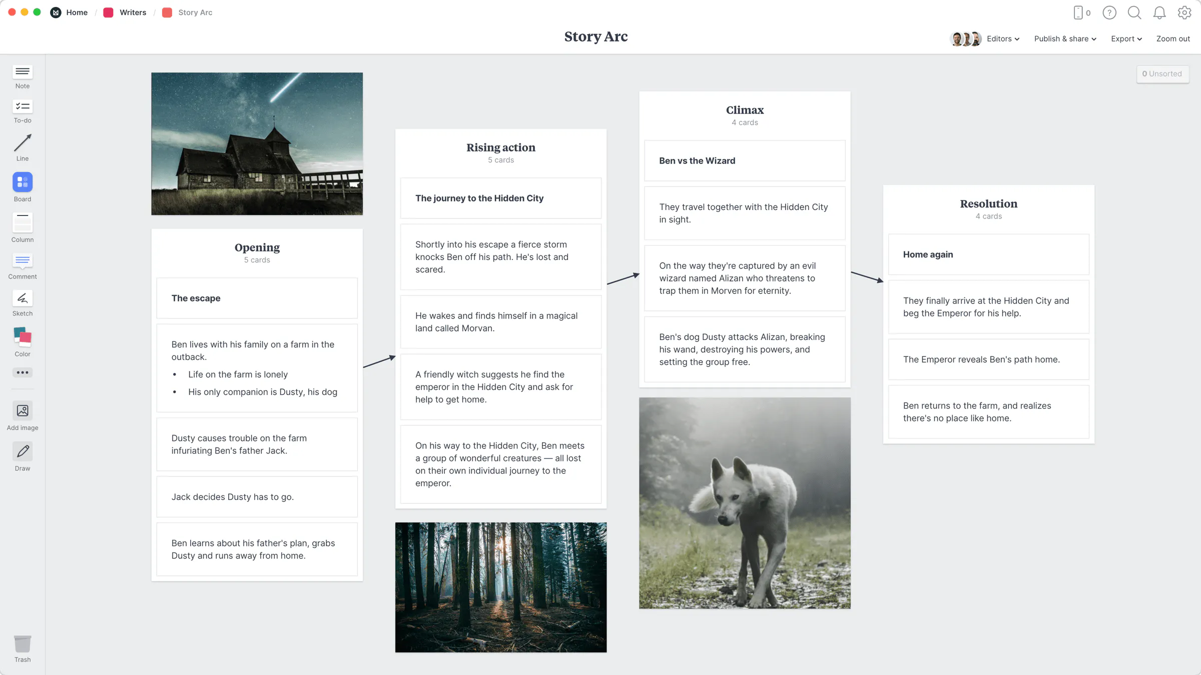 Story Arc Template & Example - Milanote