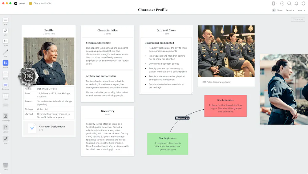 Character Design Moodboard - Free Template & Example - Milanote