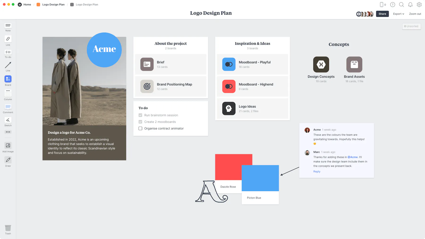 7 inspiring templates for planning a logo design project - Milanote