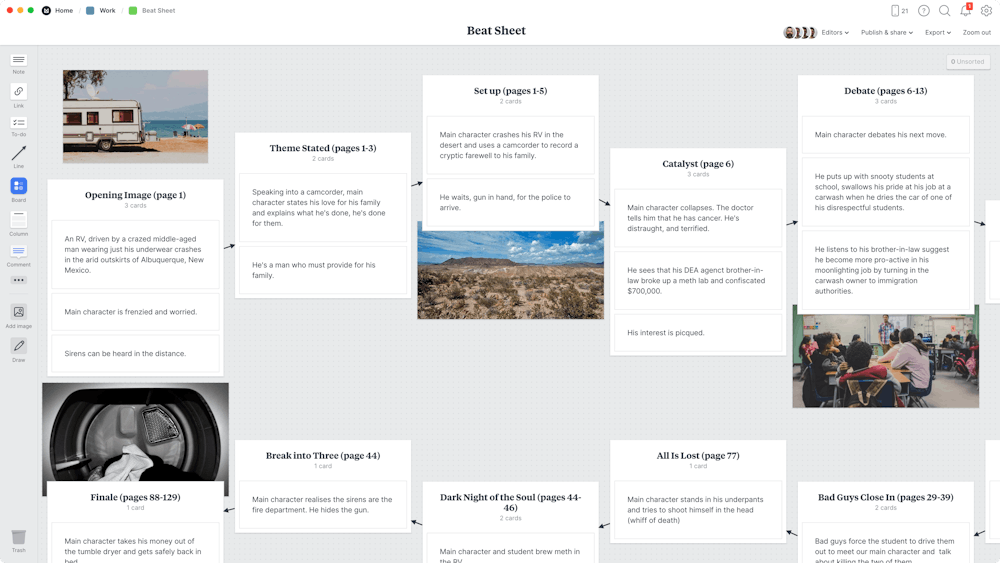 Save the Cat Beat Sheet - Free Template & Example - Milanote