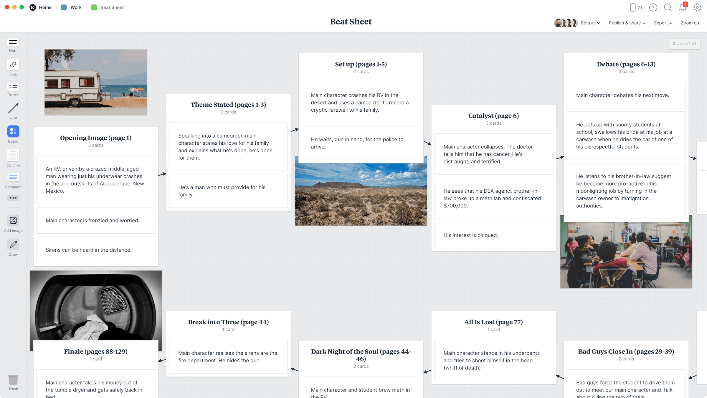 Free planning templates for all stages of film production - Milanote
