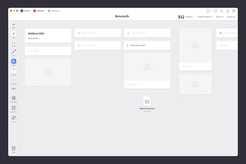 Free Novel Research Template & Example - Milanote