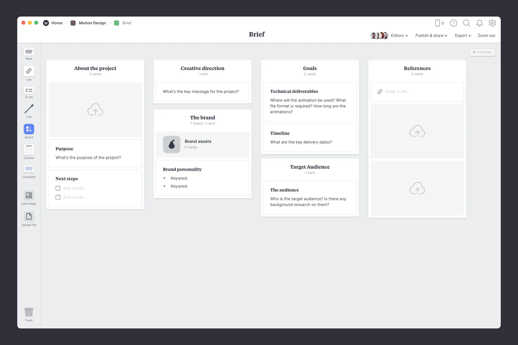 Motion Design Brief – Free Template & Example - Milanote