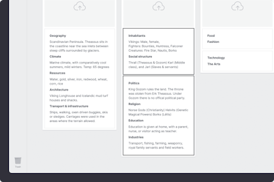 World Building Game Design Template & Example - Milanote
